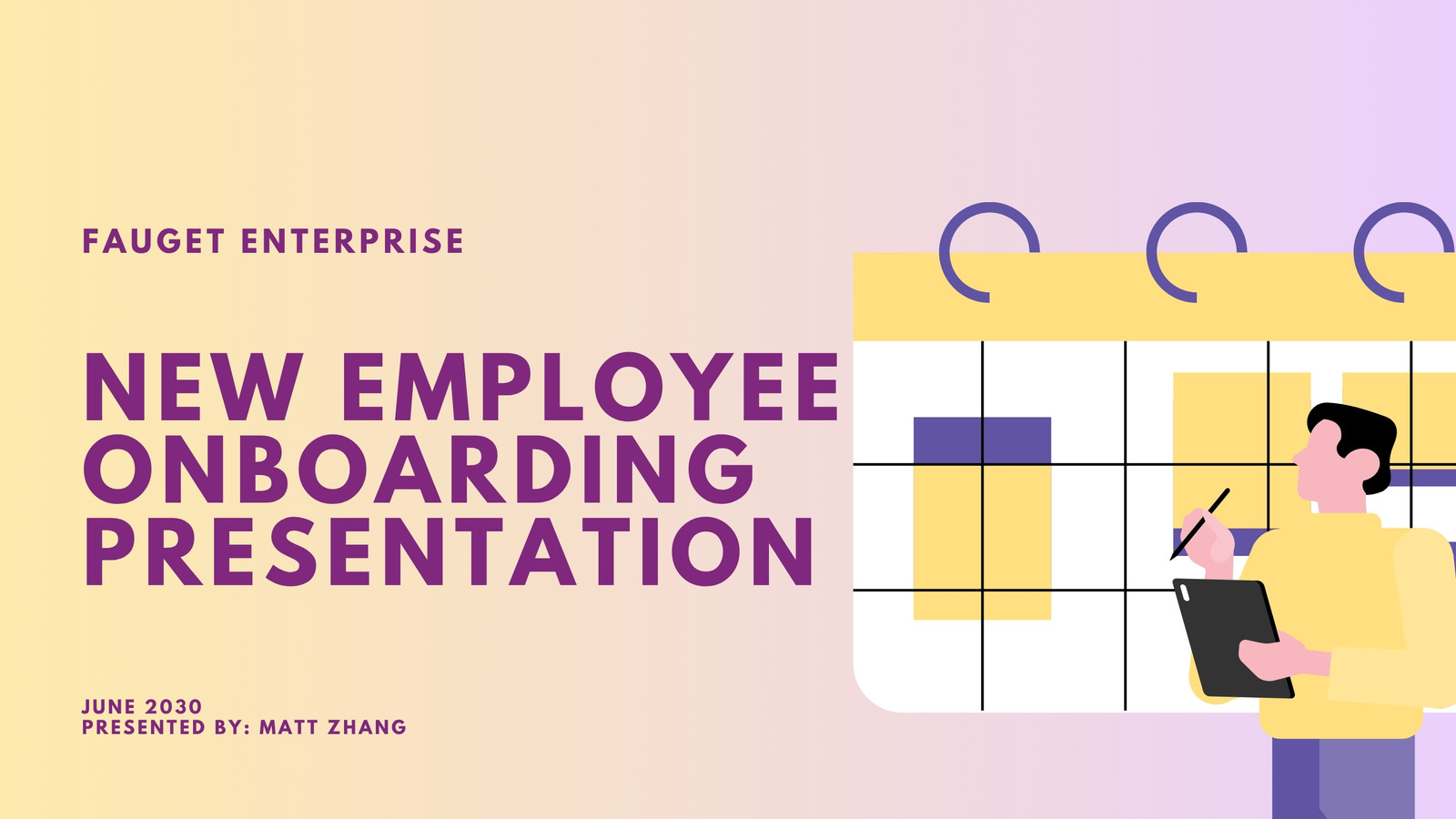 Free and customizable orientation templates