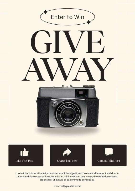Free giveaway event design collection | Canva