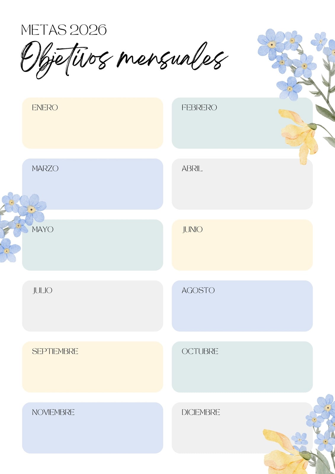 Plantillas de objetivos y metas | Canva