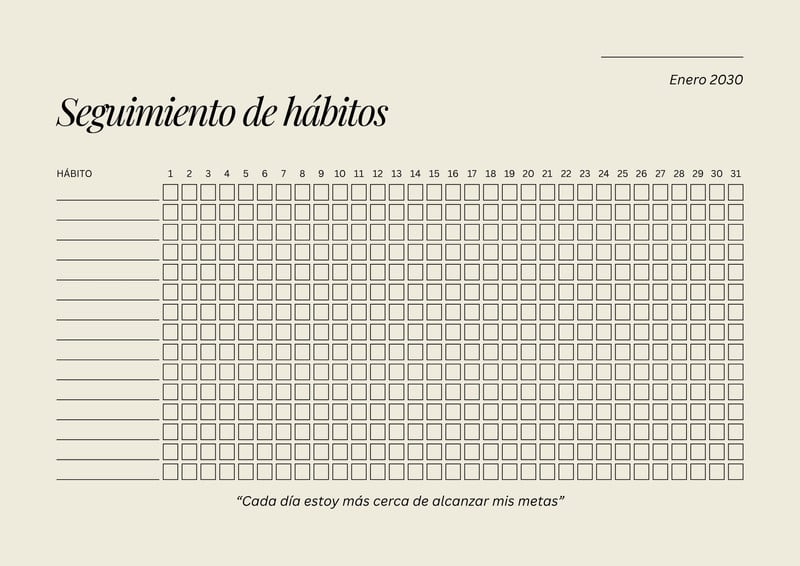 Plantillas habitos - Gratis y editables - Canva