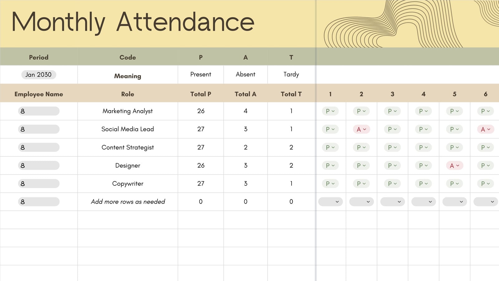Customize 15+ Attendance Sheets Templates Online - Canva