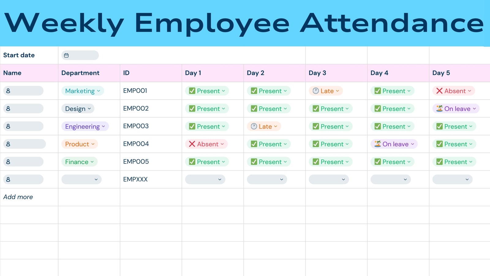 Customize 15+ Attendance Sheets Templates Online - Canva
