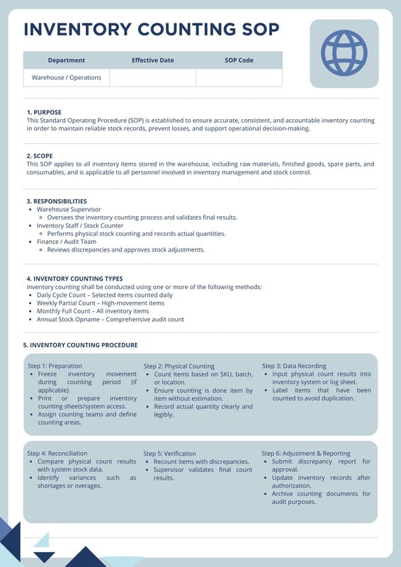 Free and customizable sop templates