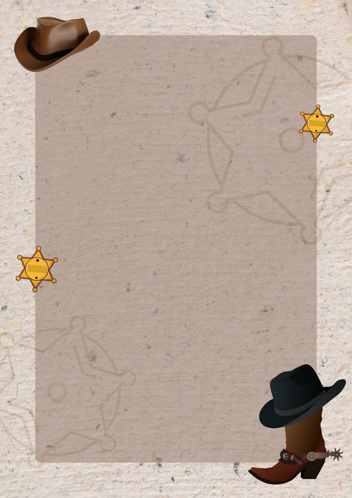 Free and customizable cowboy templates