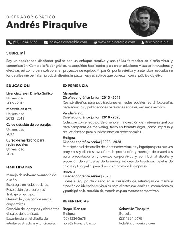 CV formato Harvard: Plantillas y ejemplos para editar | Canva