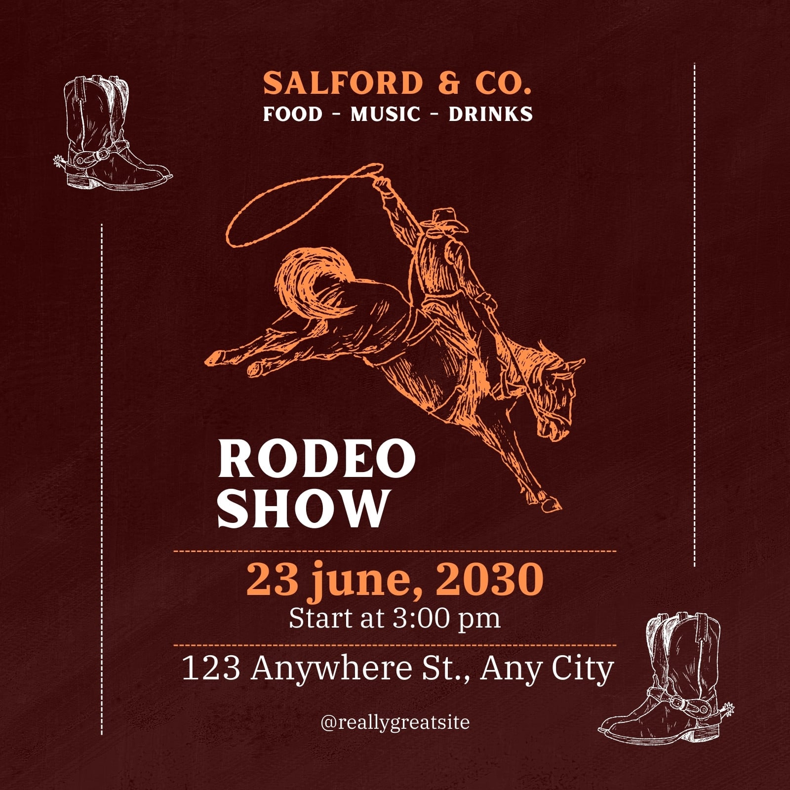 Free and customizable rodeo templates