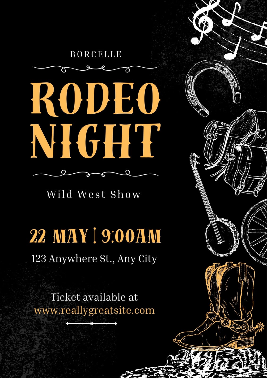 Free and customizable rodeo templates