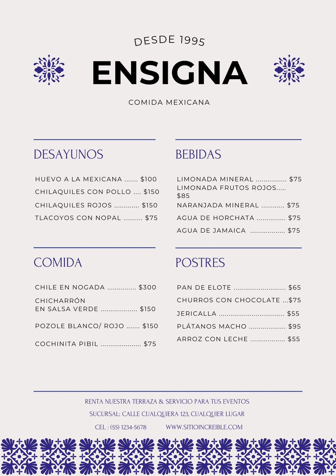 Página 16 - Plantillas de menús editables para tu negocio | Canva
