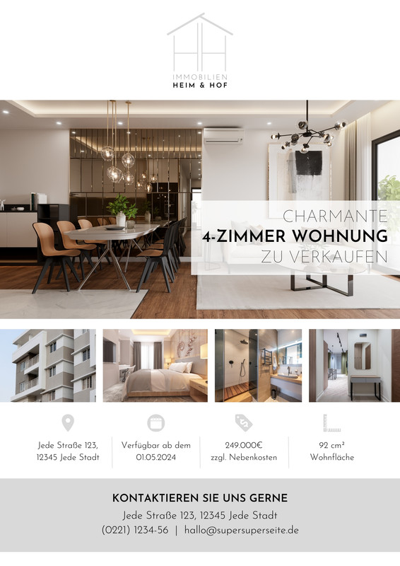 Kostenlos anpassbare Exposé-Vorlagen | Canva