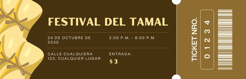 Plantillas editables de boletos para comida gratis | Canva