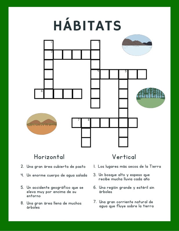 Hoja De Trabajo Sobre El Relieve