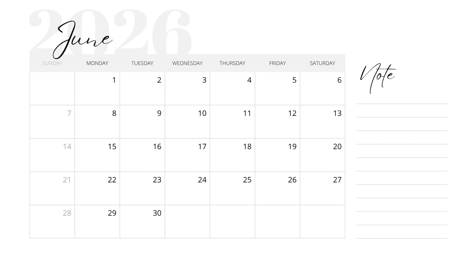 Free and customizable june templates