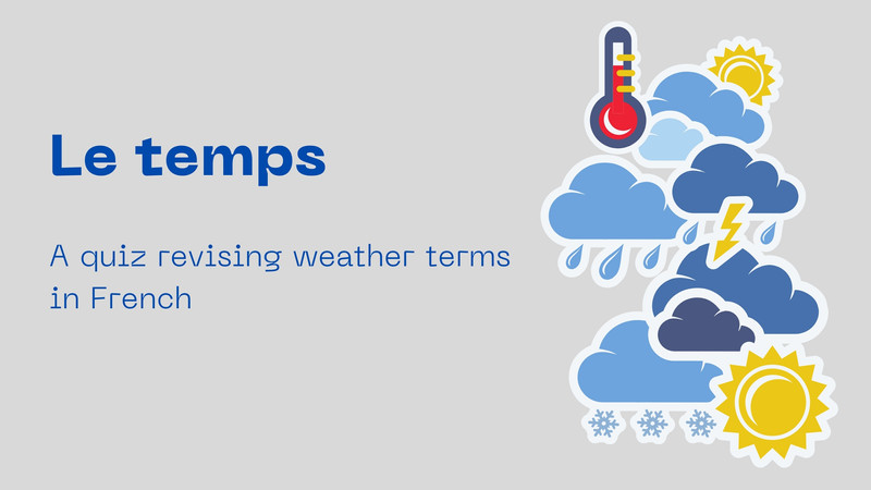 French Weather Worksheet