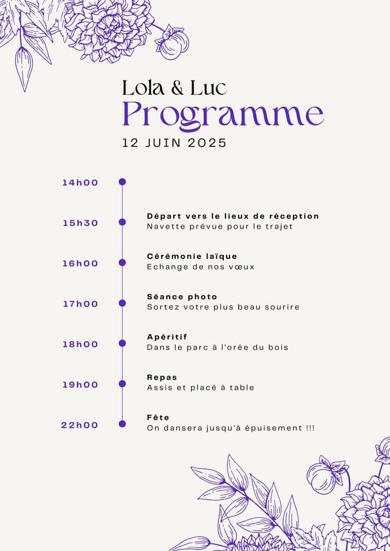 Modèles de programmes d'événements gratuits | Canva