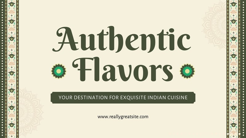 Free and customizable indian food templates