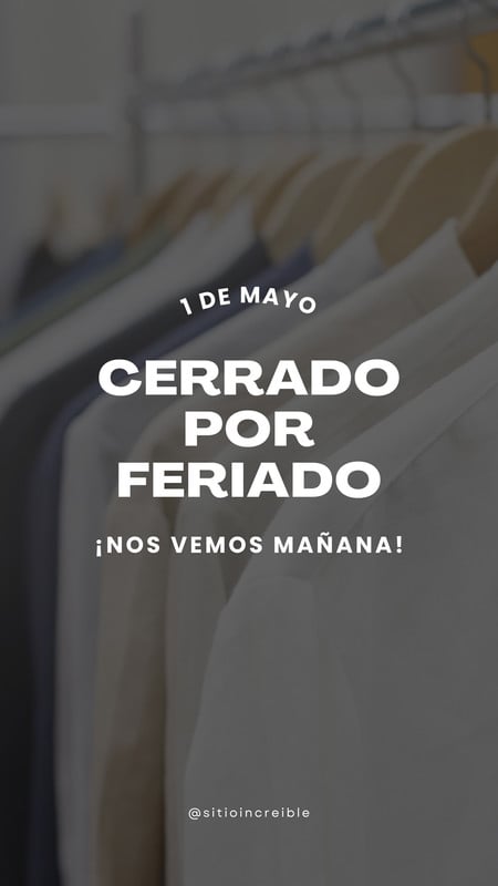 Explorá Plantillas de cerrado por feriado personalizables gratis - Canva