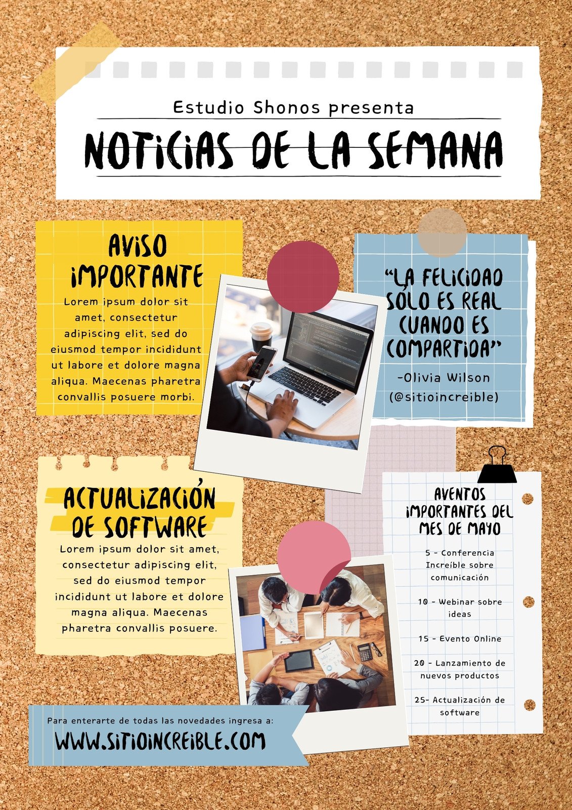 Boletines informativos y newsletters personalizables | Canva