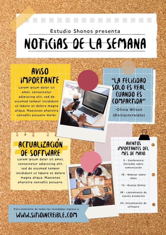 Boletines informativos y newsletters personalizables | Canva