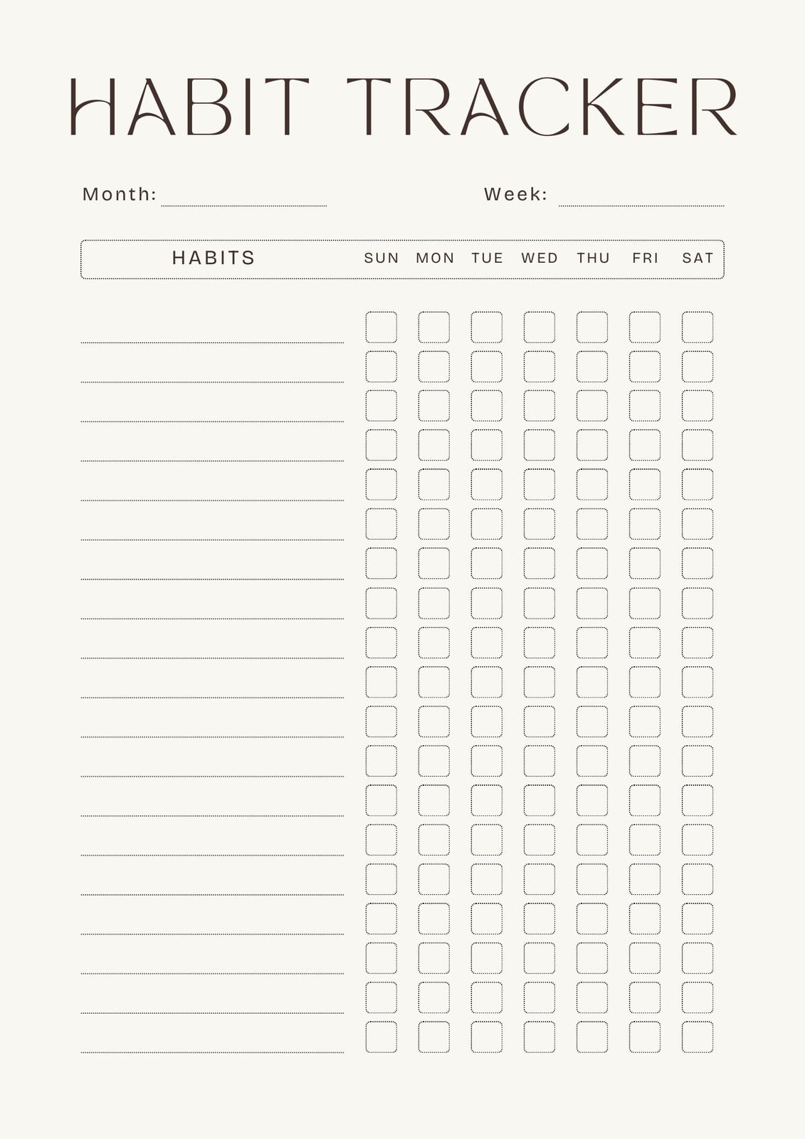 Free and customizable tracker templates