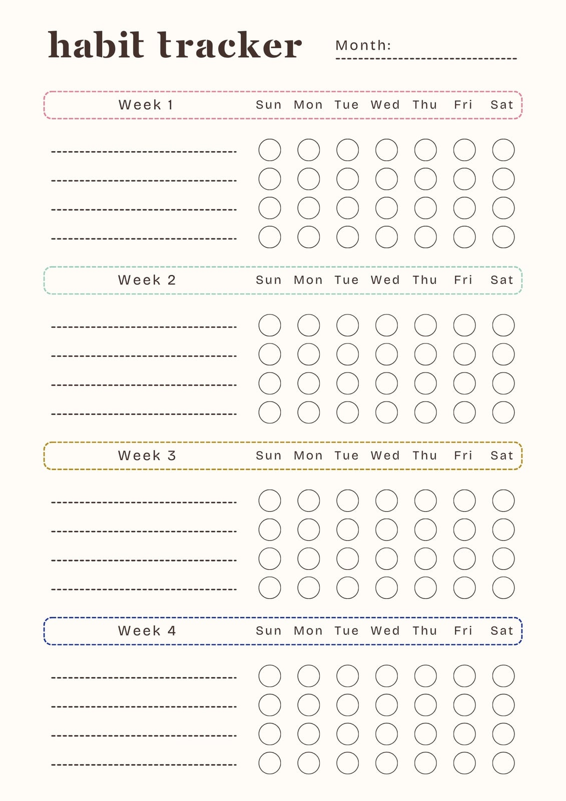 Free and customizable tracker templates