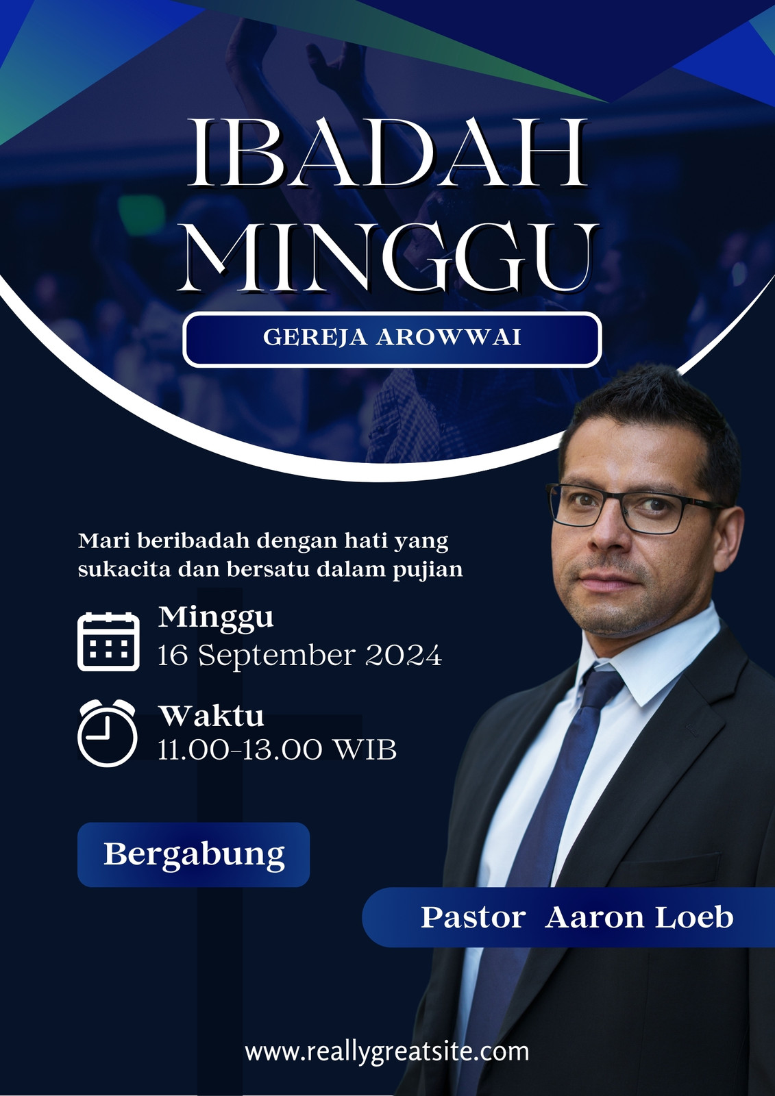 Gratis desain contoh ibadah minggu - Canva
