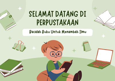 Gratis desain contoh perpustakaan - Canva