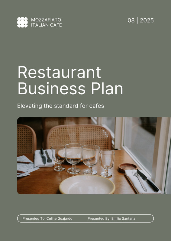 Free printable restaurant business plan templates | Canva