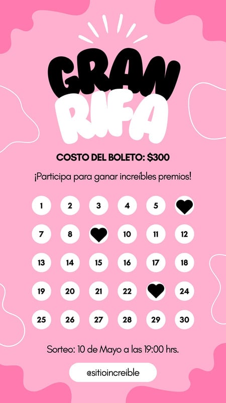 Plantillas rifa - Gratis y editables - Canva