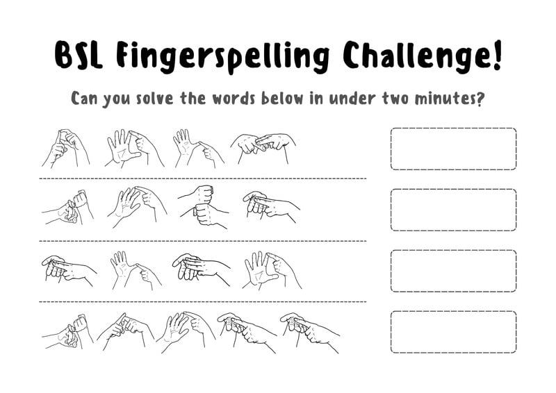 Basic Sign Language Words Printable