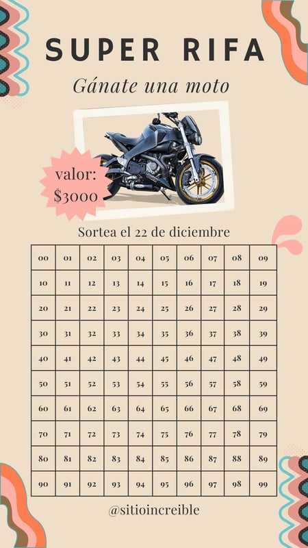 Plantillas rifa - Gratis y editables - Canva
