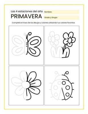 Colorear Las Estaciones Del Año