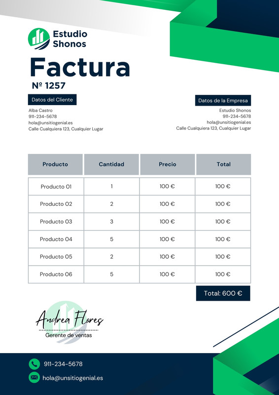 Generador de Facturas Gratuito | Plantillas de Facturas Gratuitas | Canva