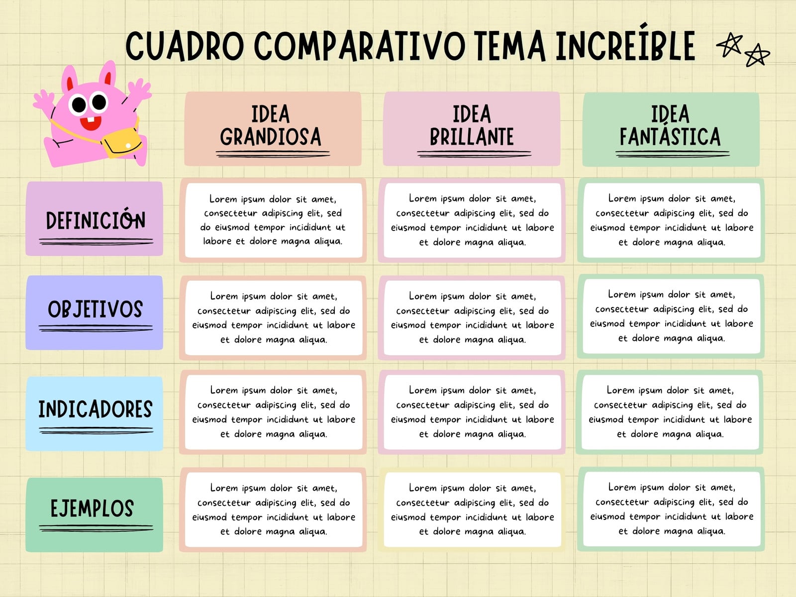 Plantillas cuadro+comparativo - Gratis y editables - Canva