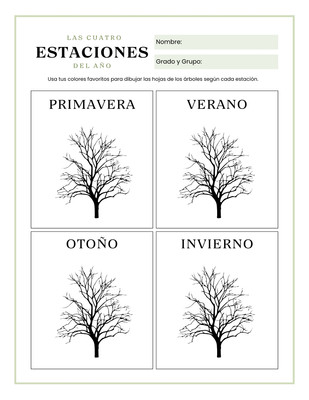 Colorear Las Estaciones Del Año