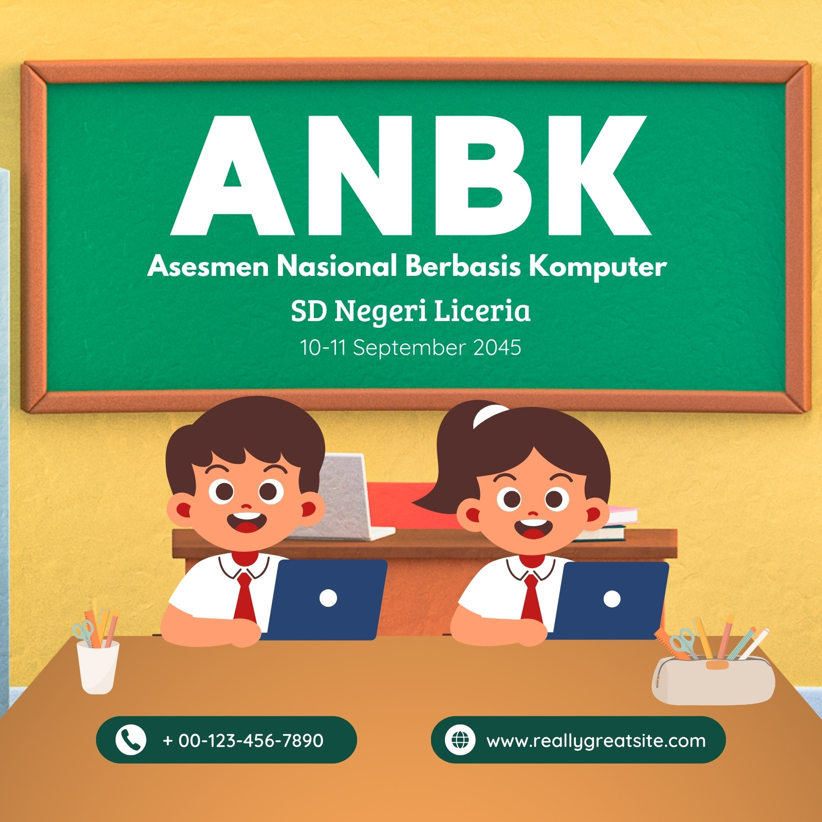 Gratis Desain Contoh Soal ANBK, Siap Unduh | Canva
