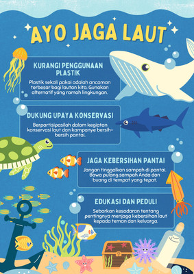 Gratis desain contoh laut - Canva