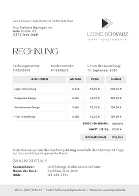 Designs für Rechnungen online gestalten | Canva