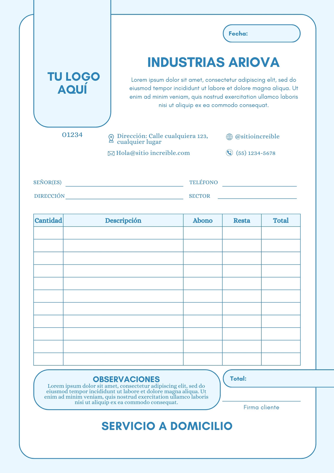 Generador de Facturas Gratuito | Plantillas de Facturas Gratuitas | Canva