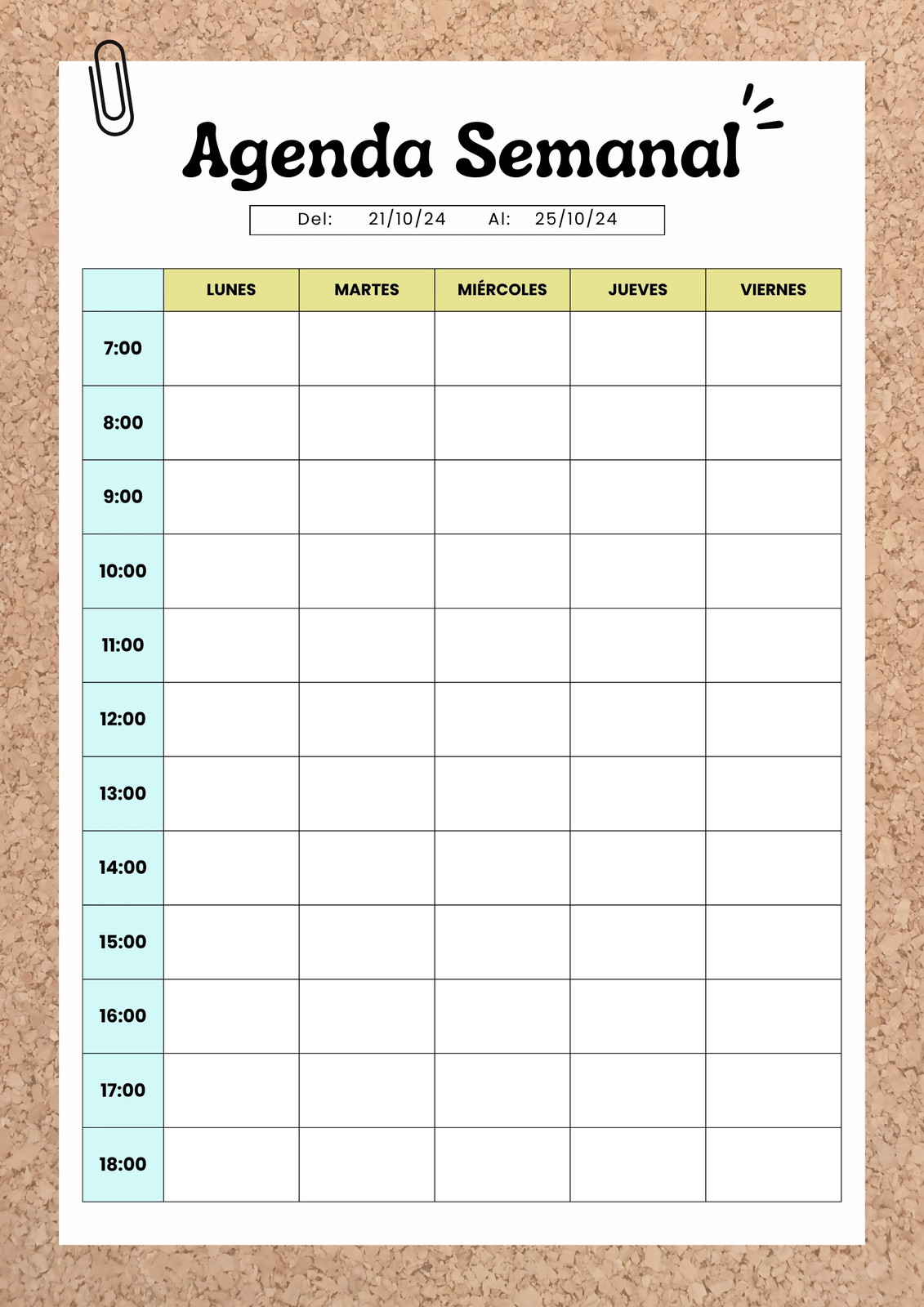 Plantillas De Calendarios Semanales Editables Canva