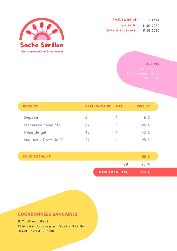 Facture personnalisée & design à imprimer | Canva