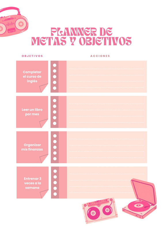 Plantillas objetivos - Gratis y editables - Canva