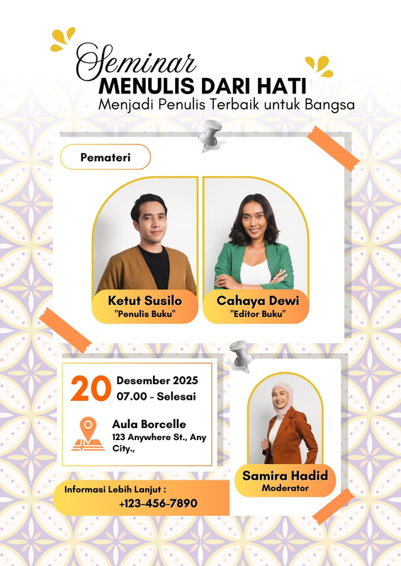 Gratis Contoh Template Flyer Seminar Siap Edit | Canva