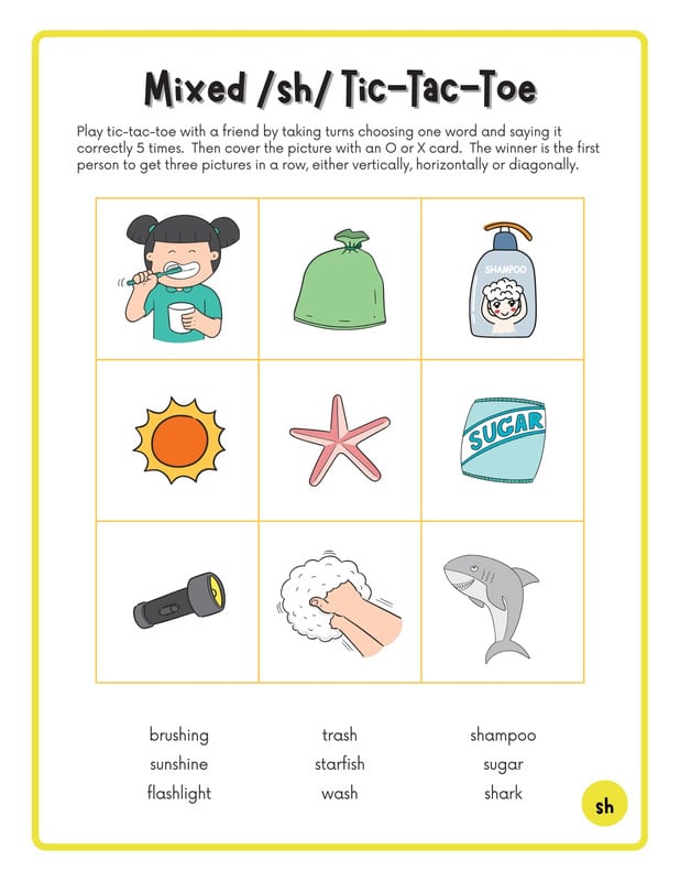 Articulation Worksheets For Sh