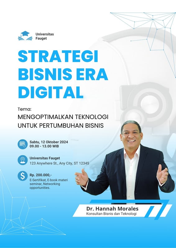 Gratis Contoh Poster Webinar & Seminar Online - Canva