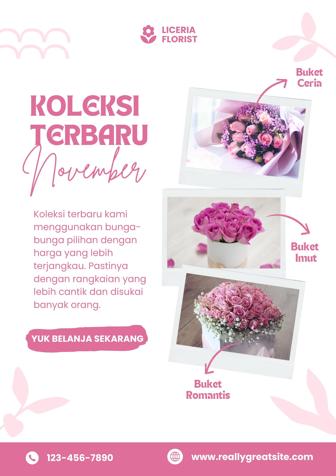 Gratis desain contoh buket - Canva