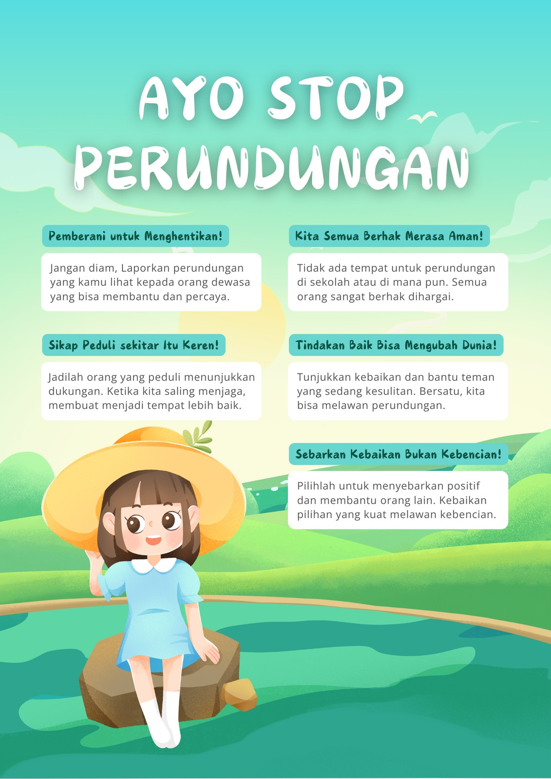 Gratis desain contoh stop perundungan - Canva