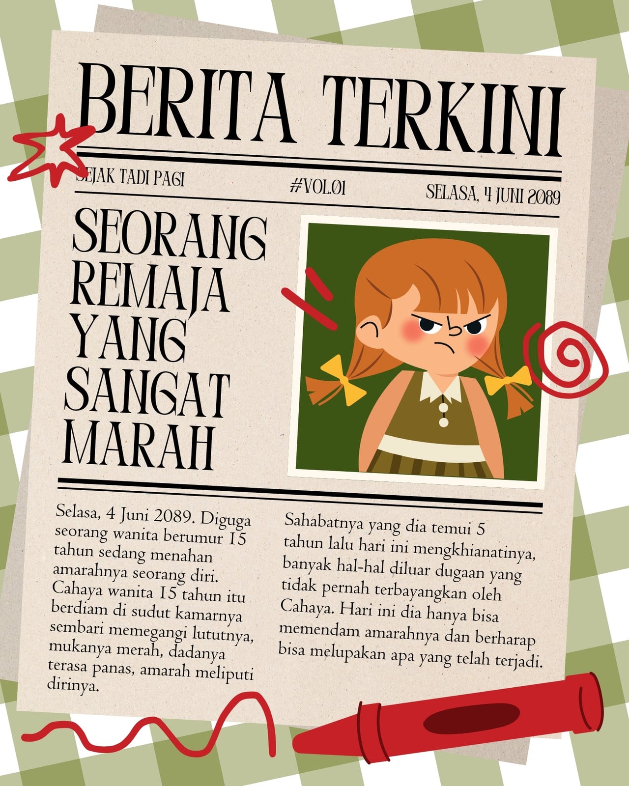 Gratis desain contoh koran - Canva