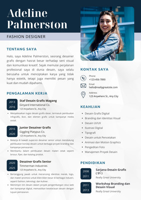 Gratis Contoh CV Akademik Keren - Canva