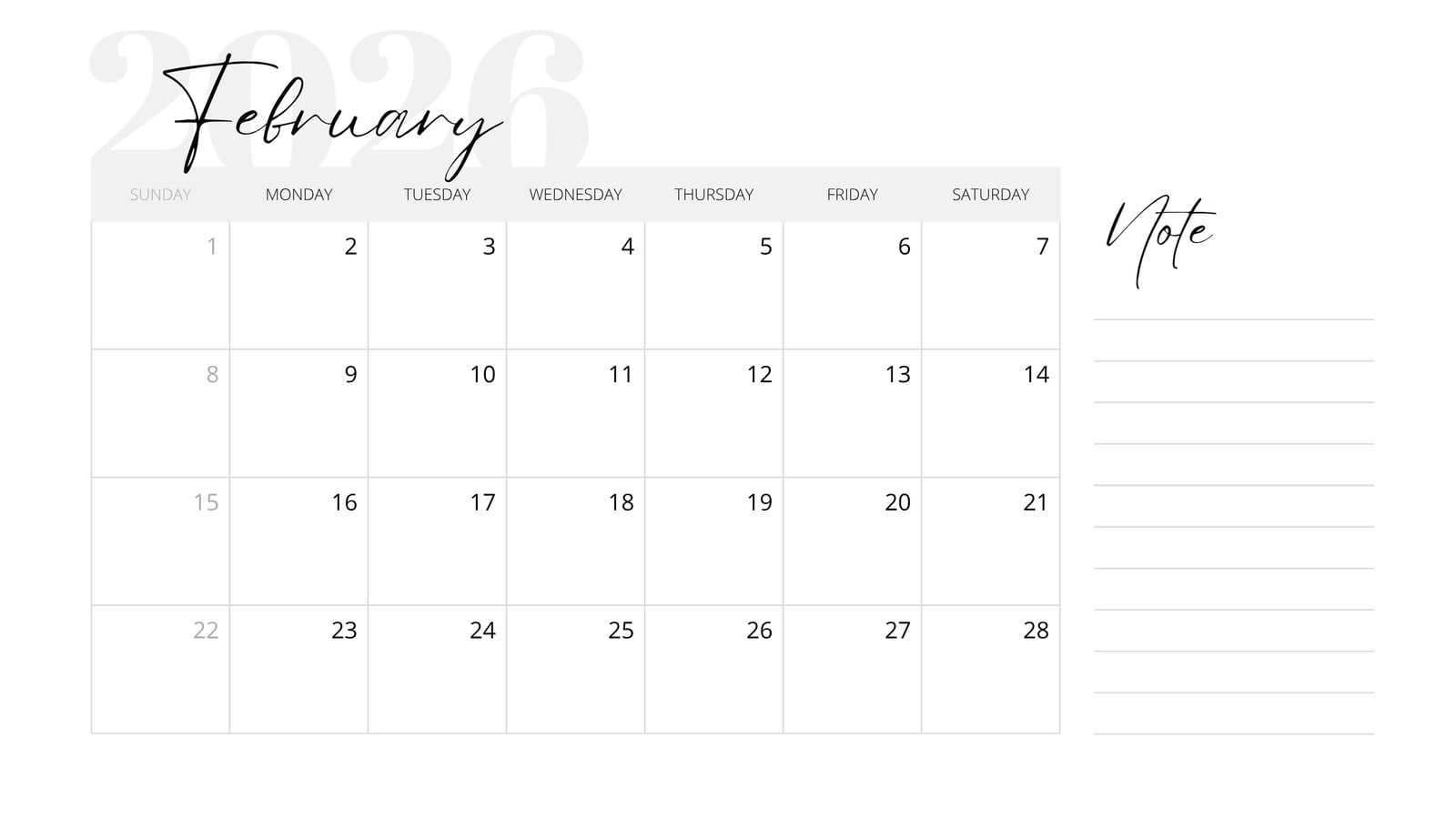 Free and customizable february templates