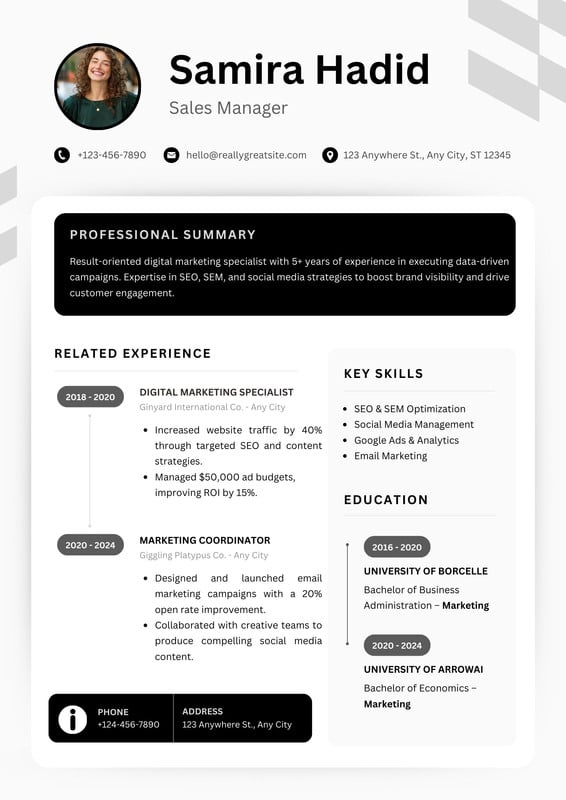 Studio Manager Resume